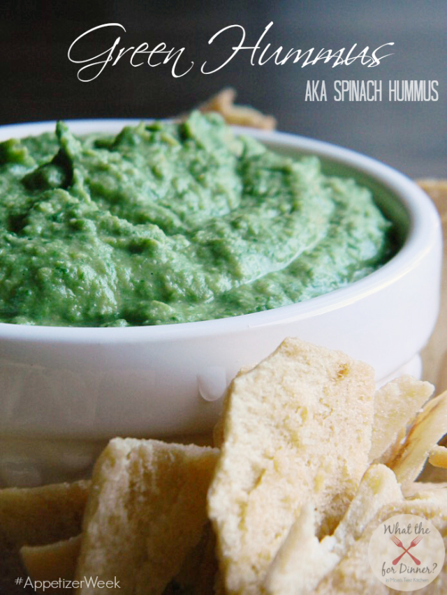 Green Hummus aka Spinach Hummus - Mom's Test Kitchen